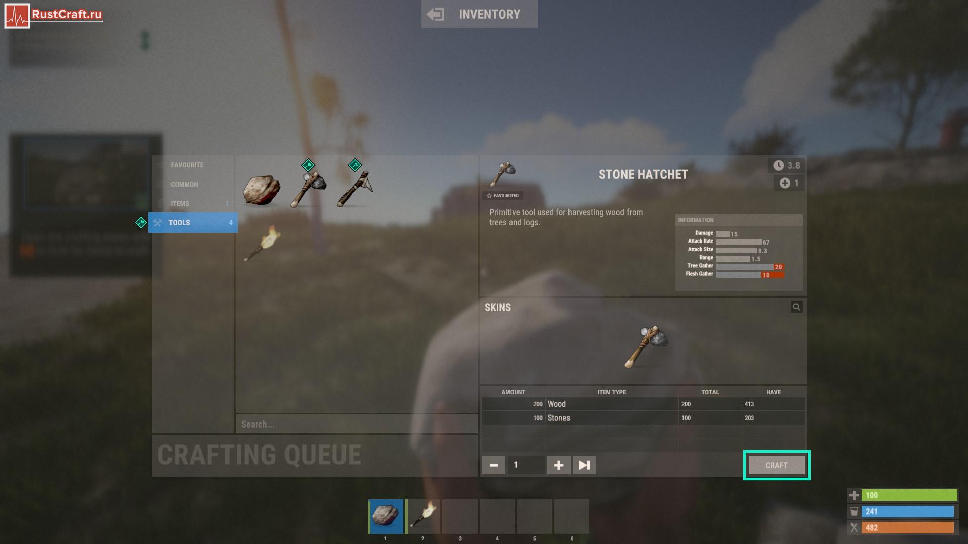 Крафт предметов в Rust — Rust Craft